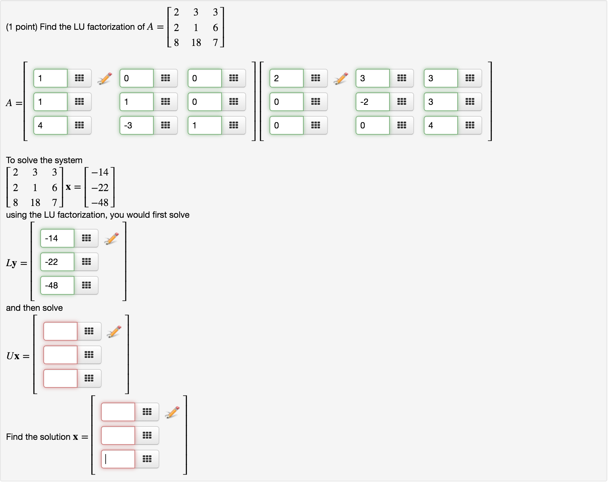 Solved Find The LU Factorization Of A 2 3 3 2 1 6 8 18 Chegg