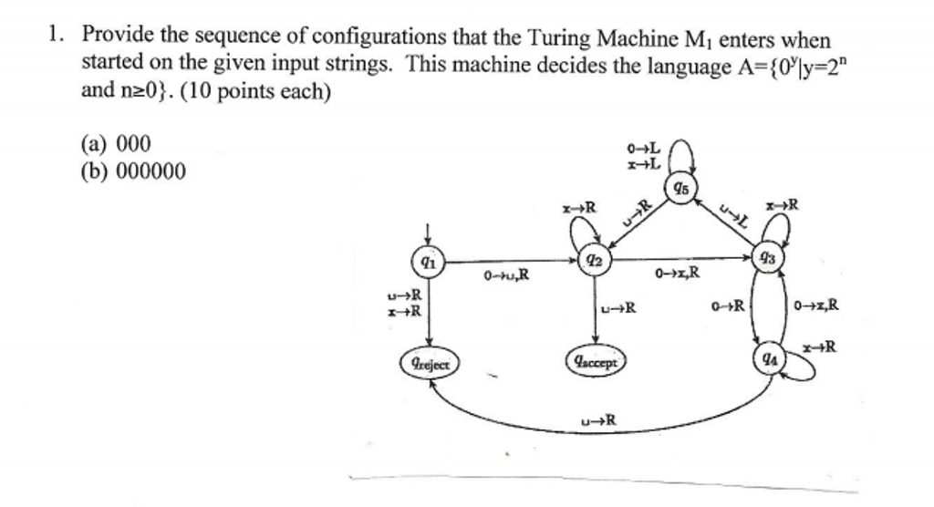 Solved Provide The Sequence Of Configurations That The