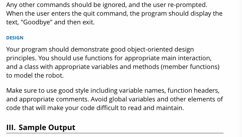 Solved I. Overview This assignment will give you practice | Chegg.com
