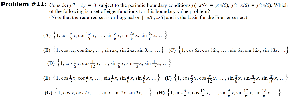 Solved Consider y" + lambda y = 0 subject to the periodic | Chegg.com