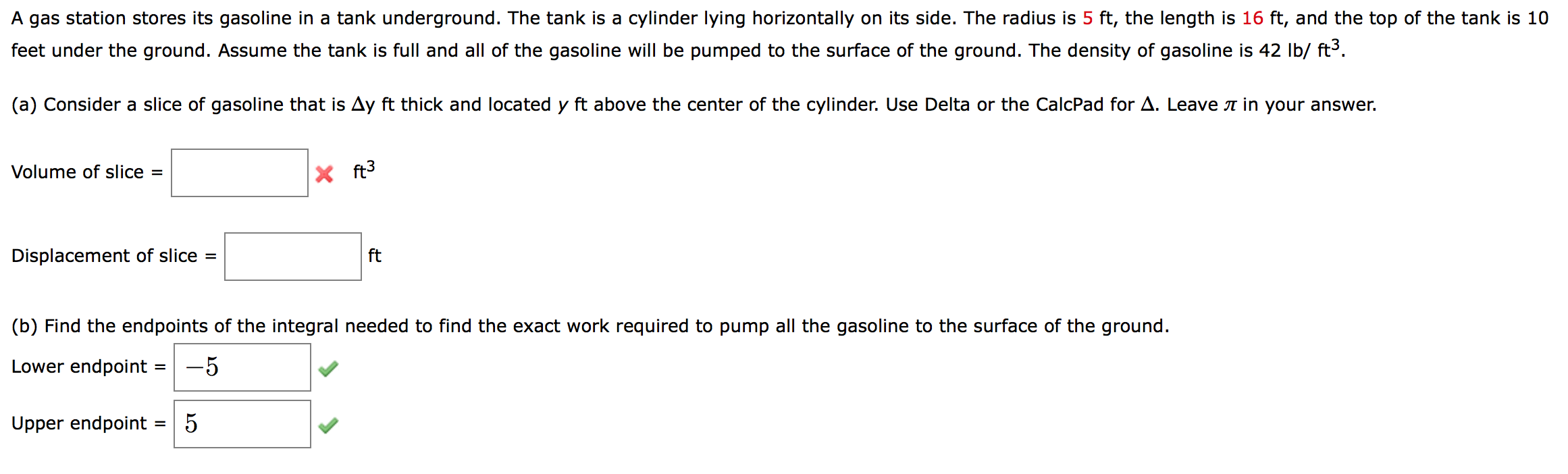 Solved A gas station stores its gasoline in a tank | Chegg.com