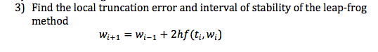 Solved Find the local truncation error and interval of | Chegg.com