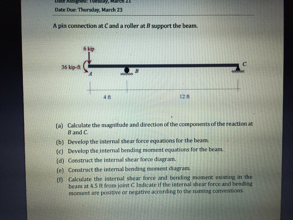 Solved Date Assigned. Tuesday, March Date Due: Thursday, | Chegg.com