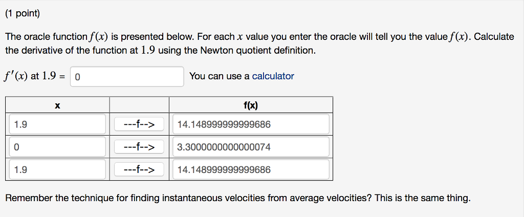 Solved 1 Point The Oracle Function F X Is Presented
