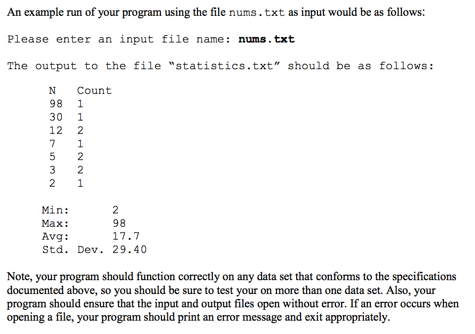 Solved Write a program that reads a list of integers stored | Chegg.com