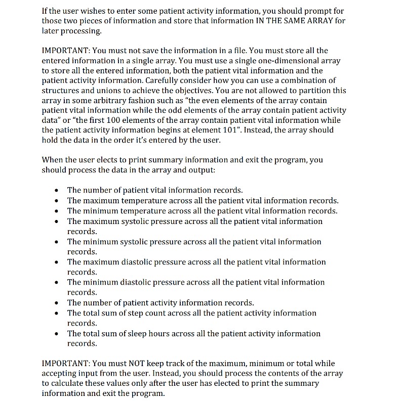 Solved Please write the program in C LANGUAGE. Morover, | Chegg.com