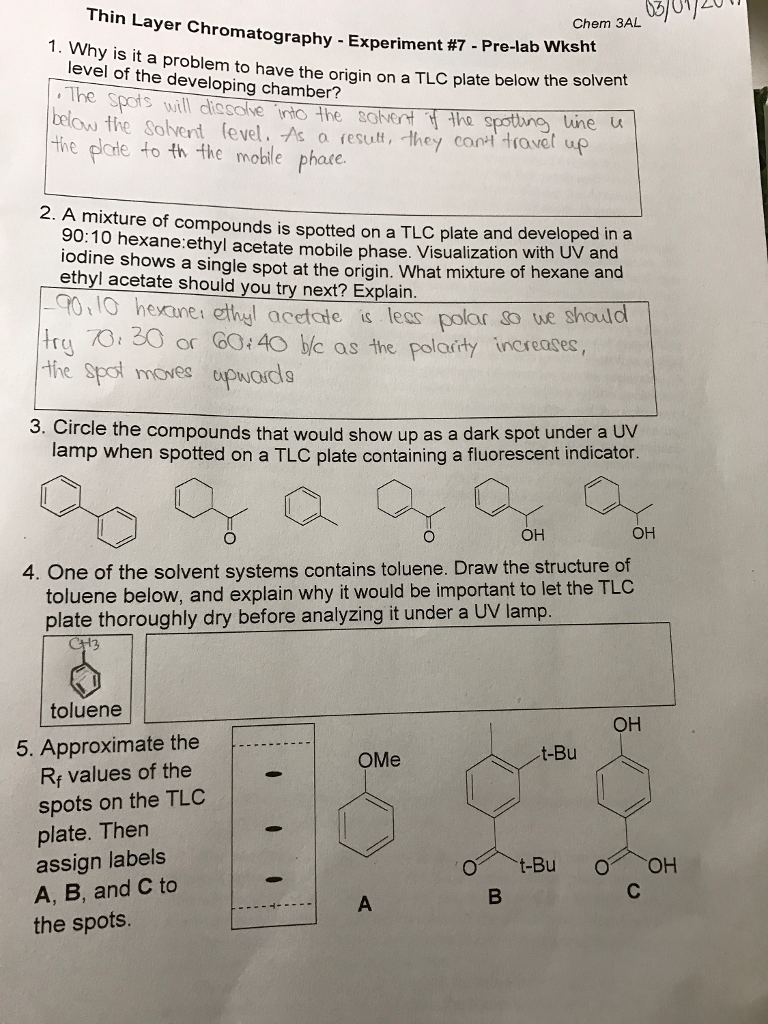 Solved Why is it a problem have the origin on a TLC plate | Chegg.com Solved Why is it a problem have the origin on a TLC plate | Chegg.com