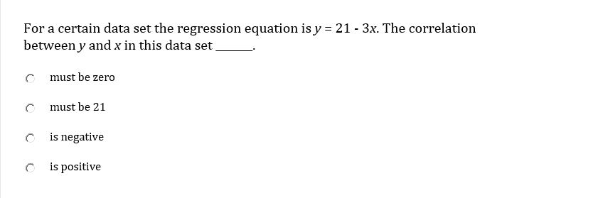 Solved For a certain data set the regression equation is y | Chegg.com