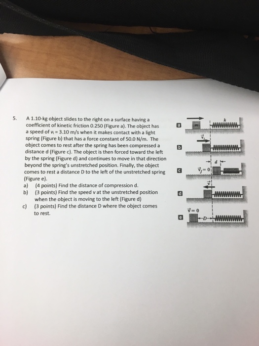 Solved A 1.10-kg object slides to the right on a surface | Chegg.com