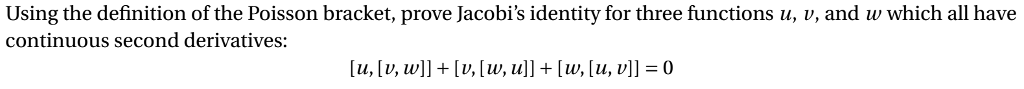 Solved Using the definition of the Poisson bracket, prove | Chegg.com