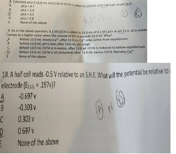 Solved Calculate pCa if 12.8 mL of 0.1M of EDTA is added to | Chegg.com