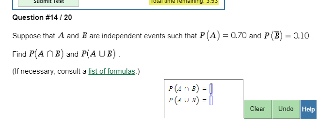 Solved Suppose that A and B are independent events such that | Chegg.com