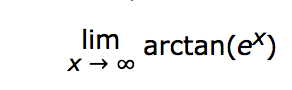 Solved lim arctan(e*) | Chegg.com