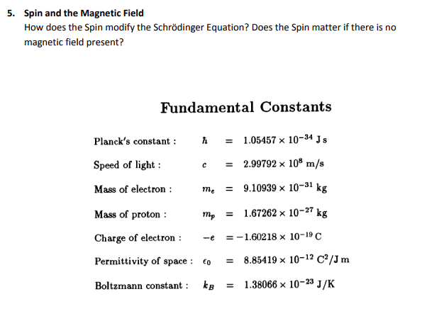 Solved Spin and the Magnetic Field How does the Spin modify | Chegg.com