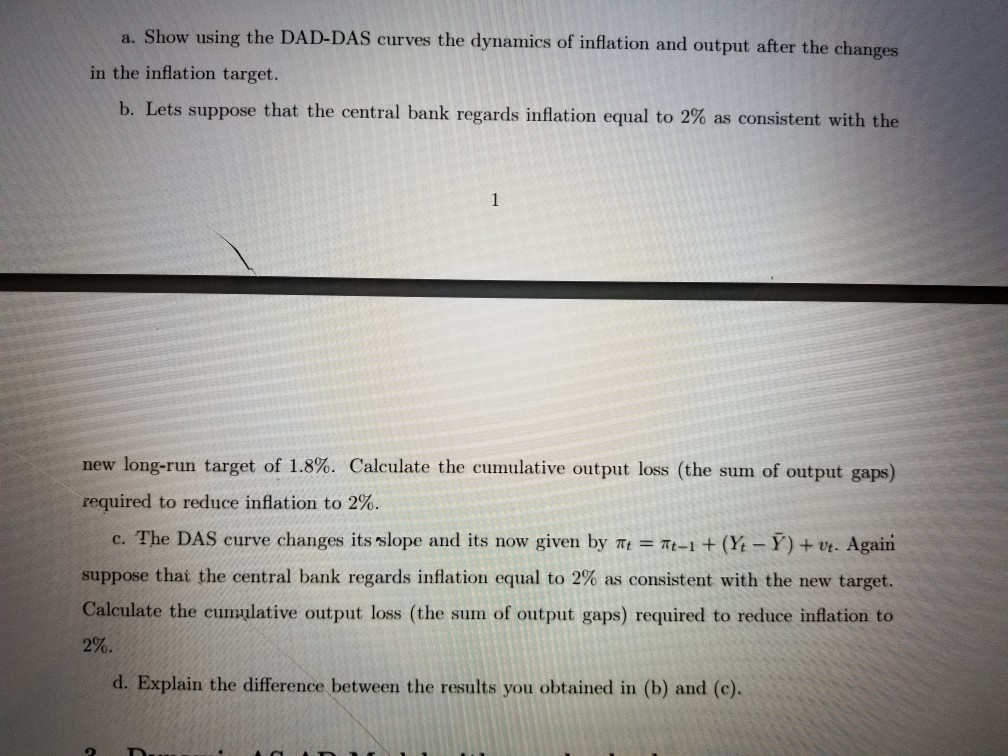 Solved a. Show using the DAD-DAS curves the dynamics of | Chegg.com