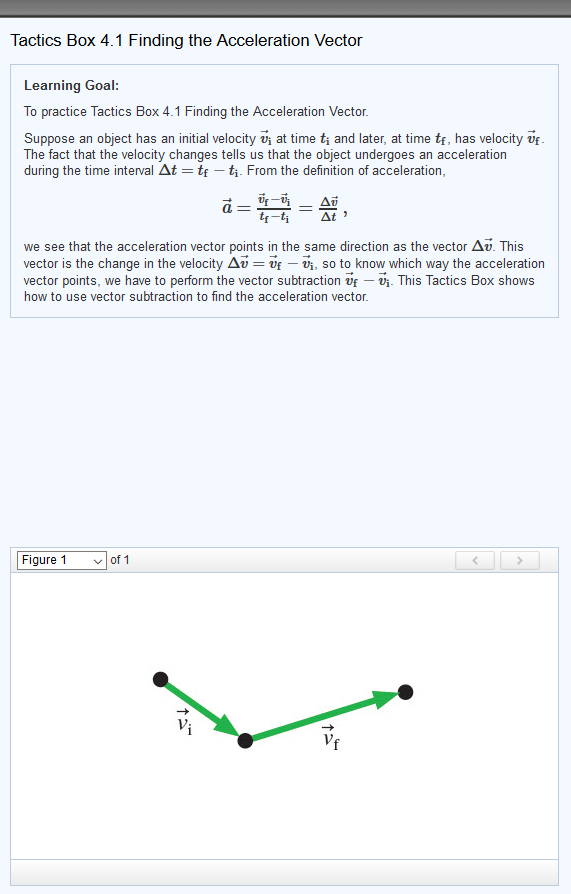 Solved Tactics Box 4.1 Finding the Acceleration Vector | Chegg.com