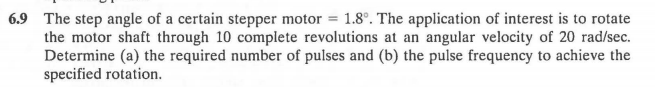Solved The step angle of a certain stepper motor = 1.8 | Chegg.com