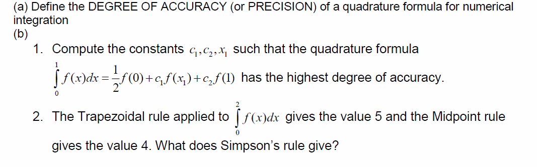 Define the DEGREE OF ACCURACY (or PRECISION) of a | Chegg.com