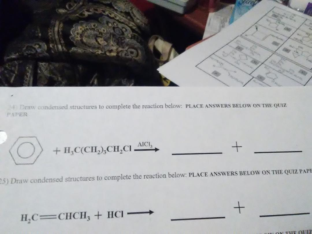 Solved 4 Draw condensed structures to complete the reaction | Chegg.com Solved 4 Draw condensed structures to complete the reaction | Chegg.com