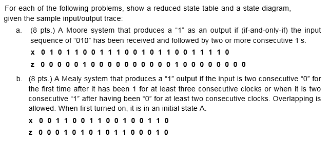 Solved For each of the following problems, show a reduced | Chegg.com