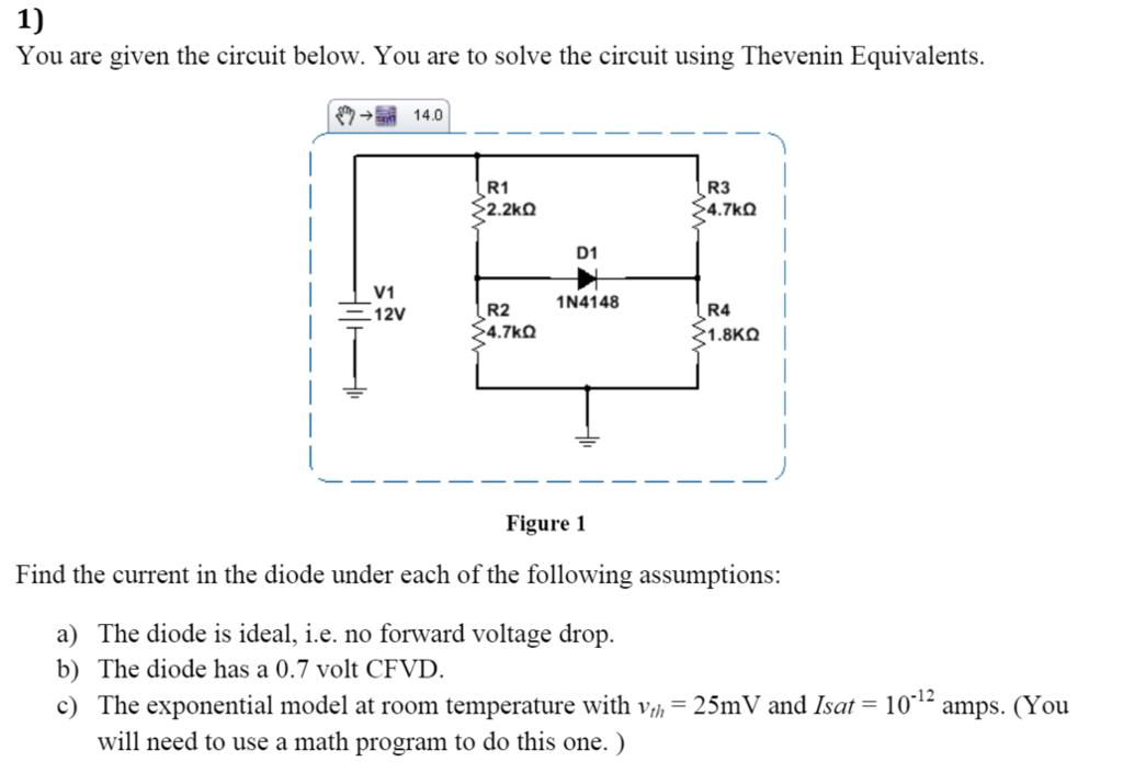 Solved You are given the circuit below. You are to solve the | Chegg.com