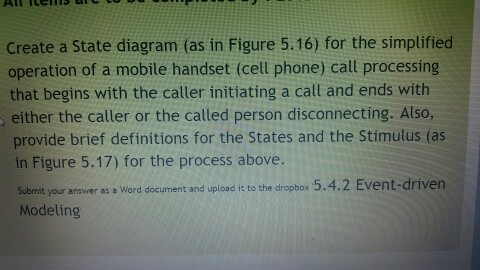 Solved Create a State diagram (as in Figure 5.16) for the | Chegg.com