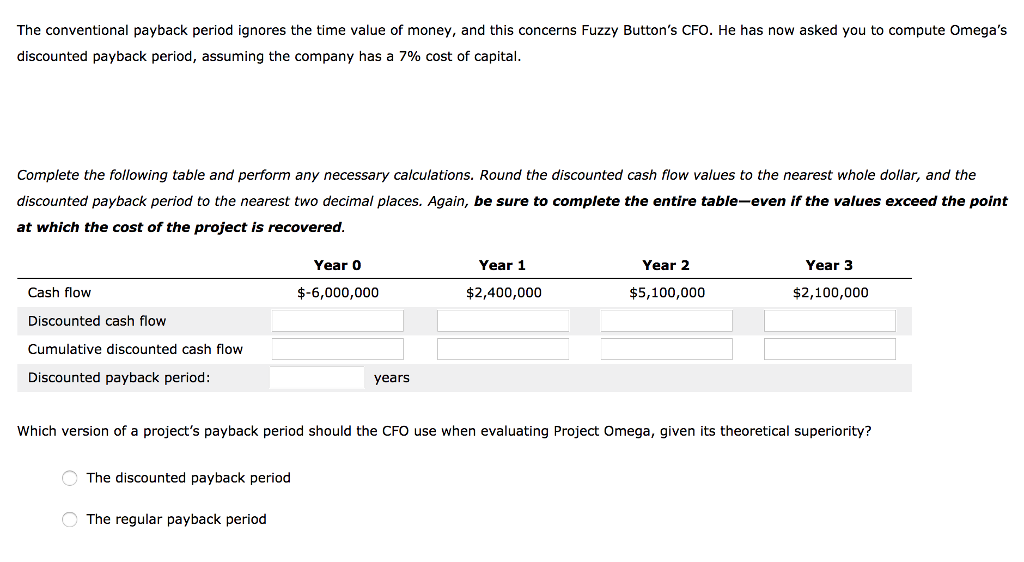 Solved 5. The payback period The payback method helps firms | Chegg.com
