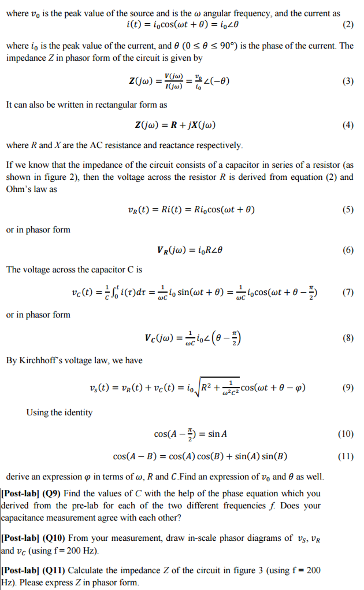 Solved What is the equcation to find C in Q9? I devivied one | Chegg.com