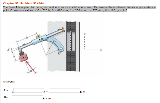 Solved Chapter S2, Problem S2/064 The force F is applied to | Chegg.com