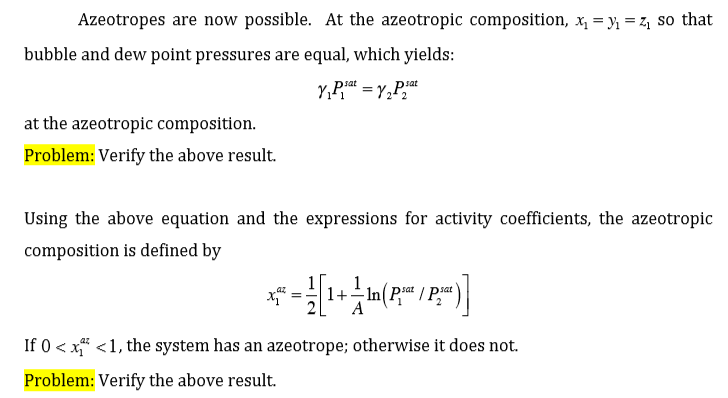 Solved Azeotropes are now possible. At the azeotropic | Chegg.com