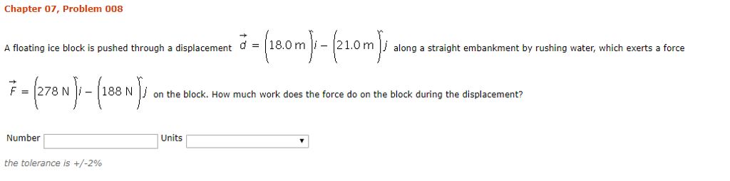 Solved Chapter 07, Problem 008 A floating ice block is | Chegg.com