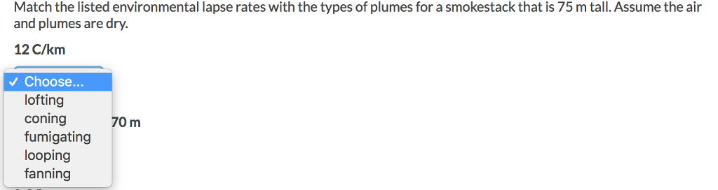 Solved Match the listed environmental lapse rates with the | Chegg.com