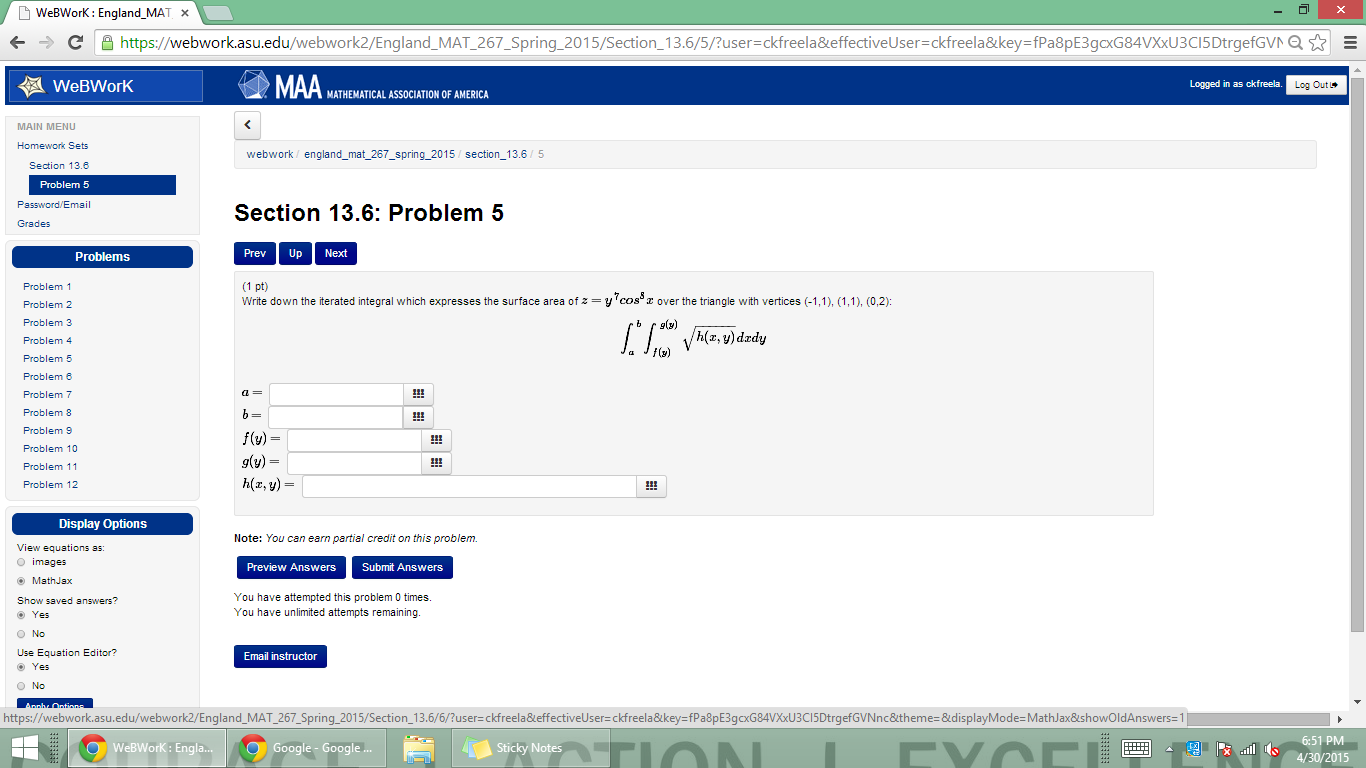 Solved WeBWork England MAT x C | Chegg.com Solved WeBWork England MAT x C | Chegg.com