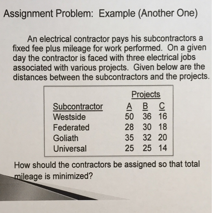 Solved Assignment Problem: Example (Another One) An | Chegg.com