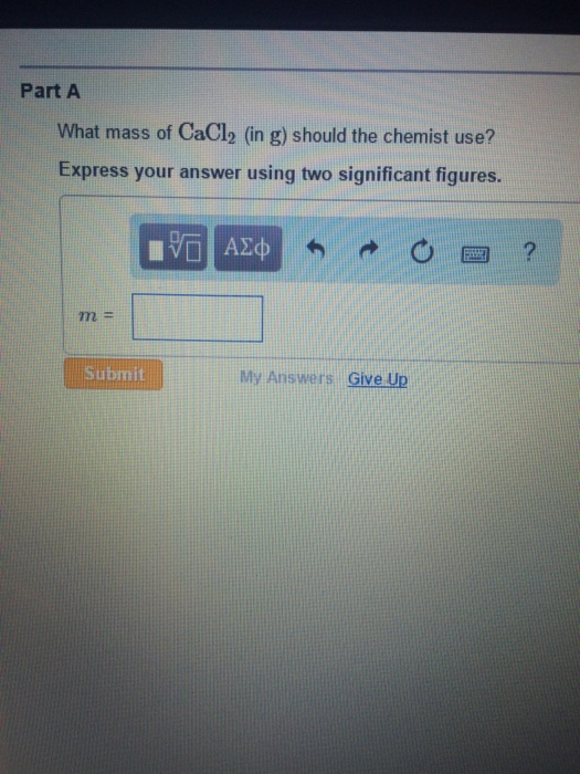 Solved A chemist wants to make a 4.5 L of a 0.300 M CaCl2 | Chegg.com Solved A chemist wants to make a 4.5 L of a 0.300 M CaCl2 | Chegg.com