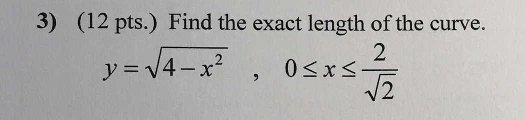 Solved Find the exact length of the curve. Y = squareroot | Chegg.com