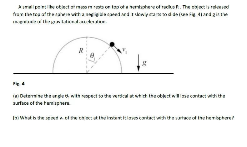 Solved A small point like object of mass m rests on top of a | Chegg.com Solved A small point like object of mass m rests on top of a | Chegg.com