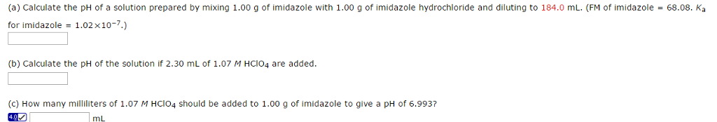 Solved Calculate the pH of a solution prepared by mixing | Chegg.com