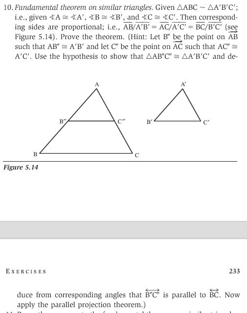 Solved Fundamental theorem on similar triangles. Given | Chegg.com