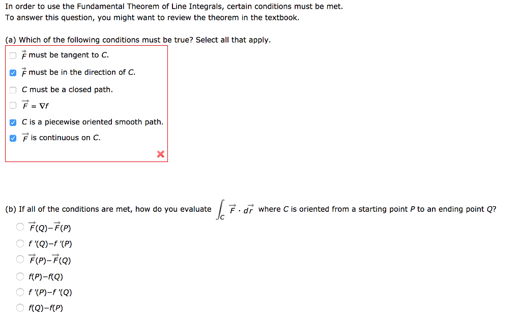 Solved In order to use the Fundamental Theorem of Line | Chegg.com