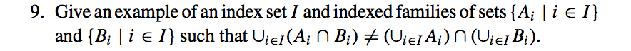 Solved Give an example of an index set I and indexed | Chegg.com