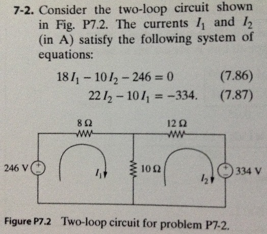 Solved 7 2 Consider The Two Loop Circuit Shown In Fig 3474