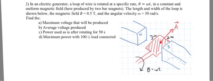 Solved In an electric generator, a loop of wire is rotated | Chegg.com