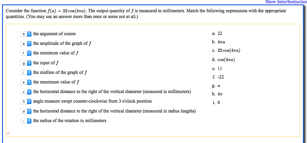 Solved Consider the function f (a) = 22 cos(4 pi a). The | Chegg.com