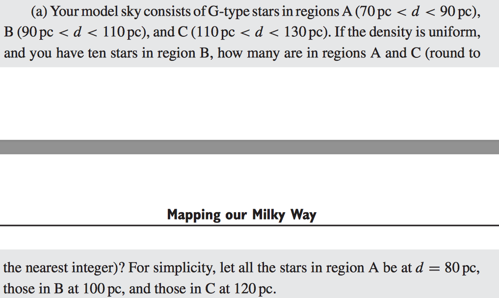 Your model sky consists of G-type stars in regions A | Chegg.com