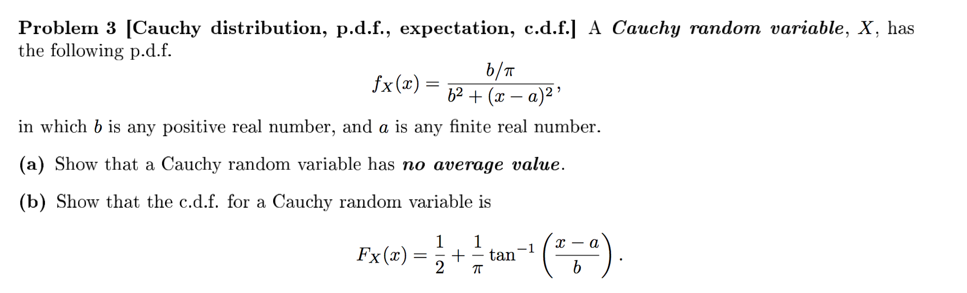 [cauchy Distribution P D F Expectation C D F ] A