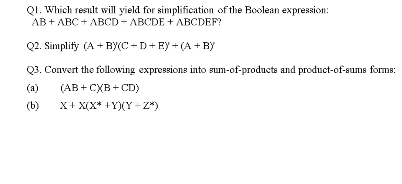 Solved Which result will yield for simplification of the | Chegg.com