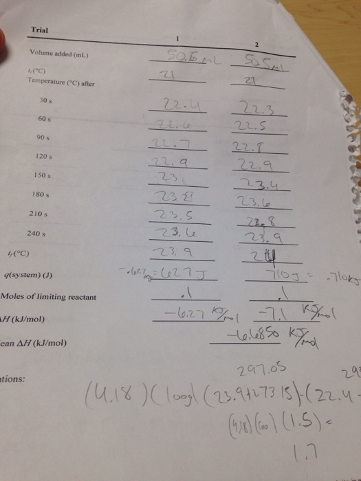 Solve question two please! Calculating enthalpy | Chegg.com