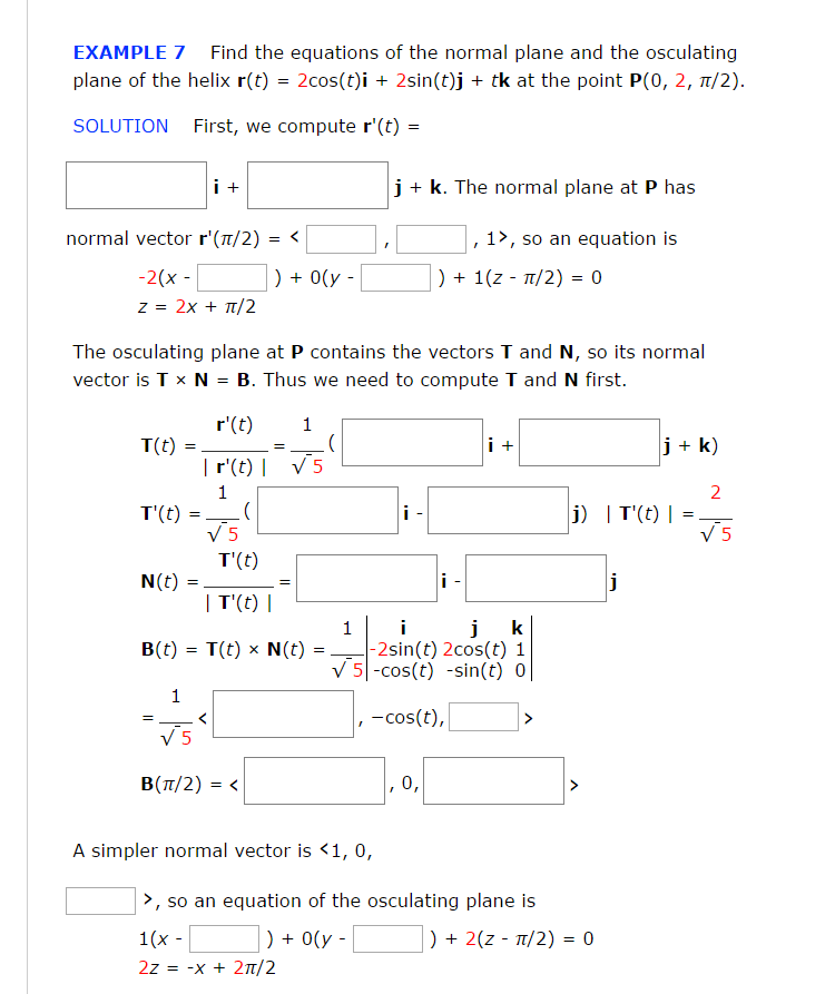 Solved Find the equations of the normal plane and the | Chegg.com