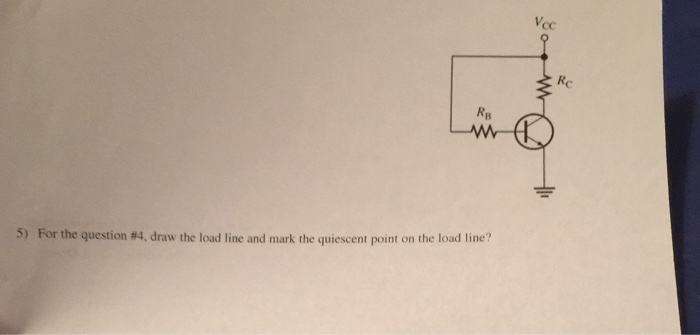 Solved Draw the load line and mark the quiescent point on | Chegg.com